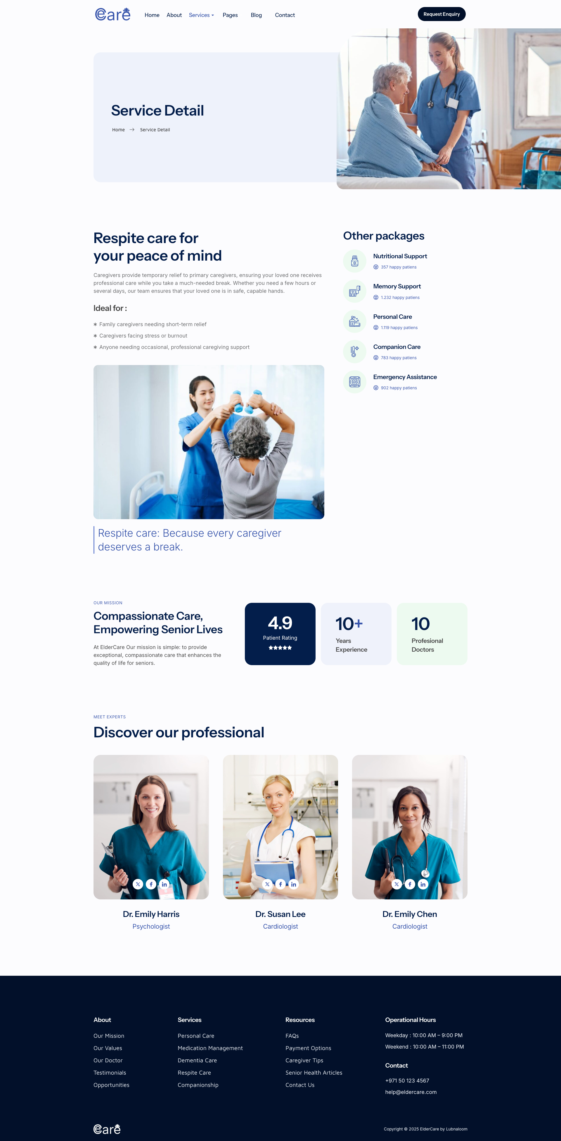 ElderCare - Elderly & Senior Care Elementor Template Kit by lubnaloom